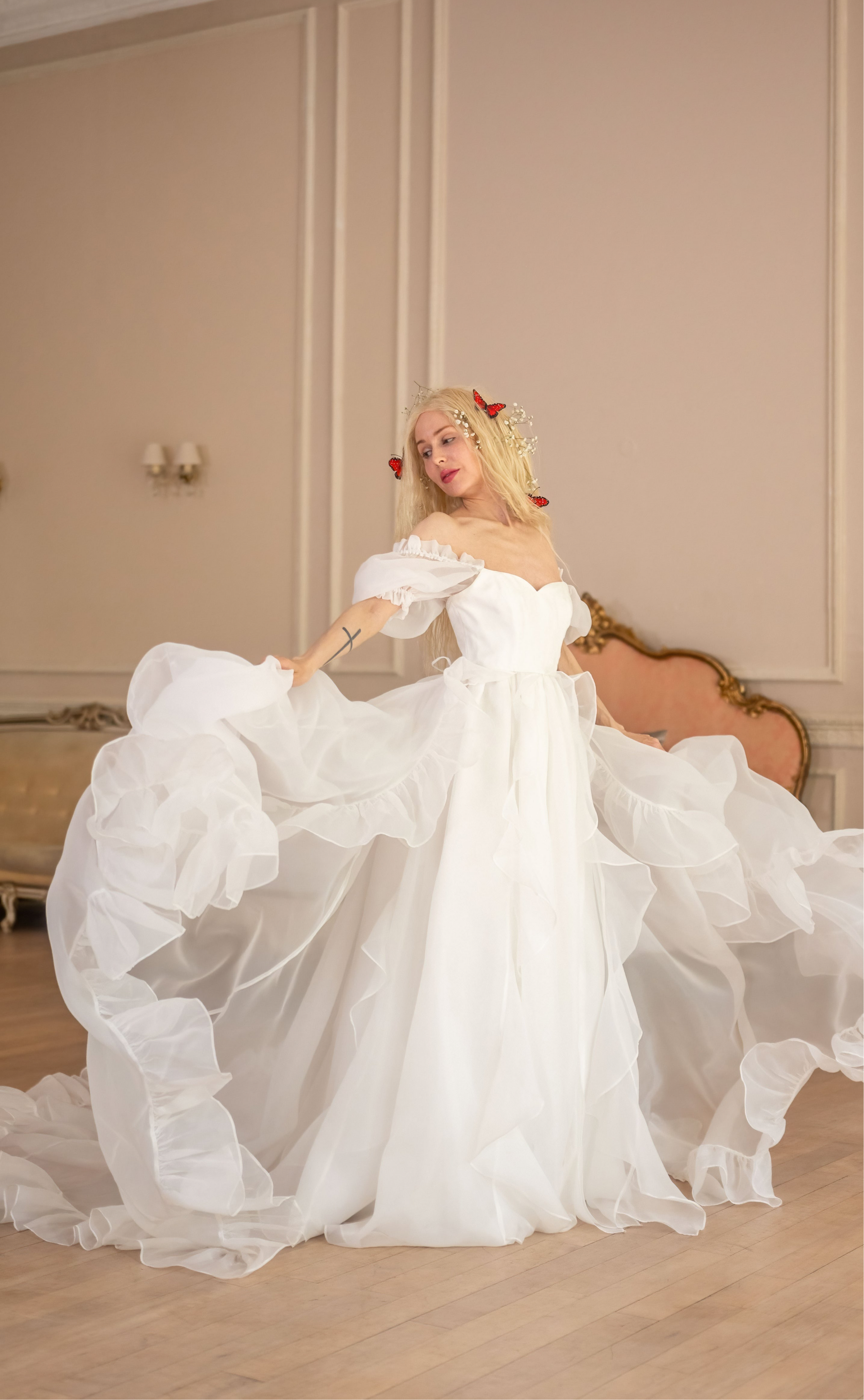 White Swan Chateau Gown | Train Gown | Bridal