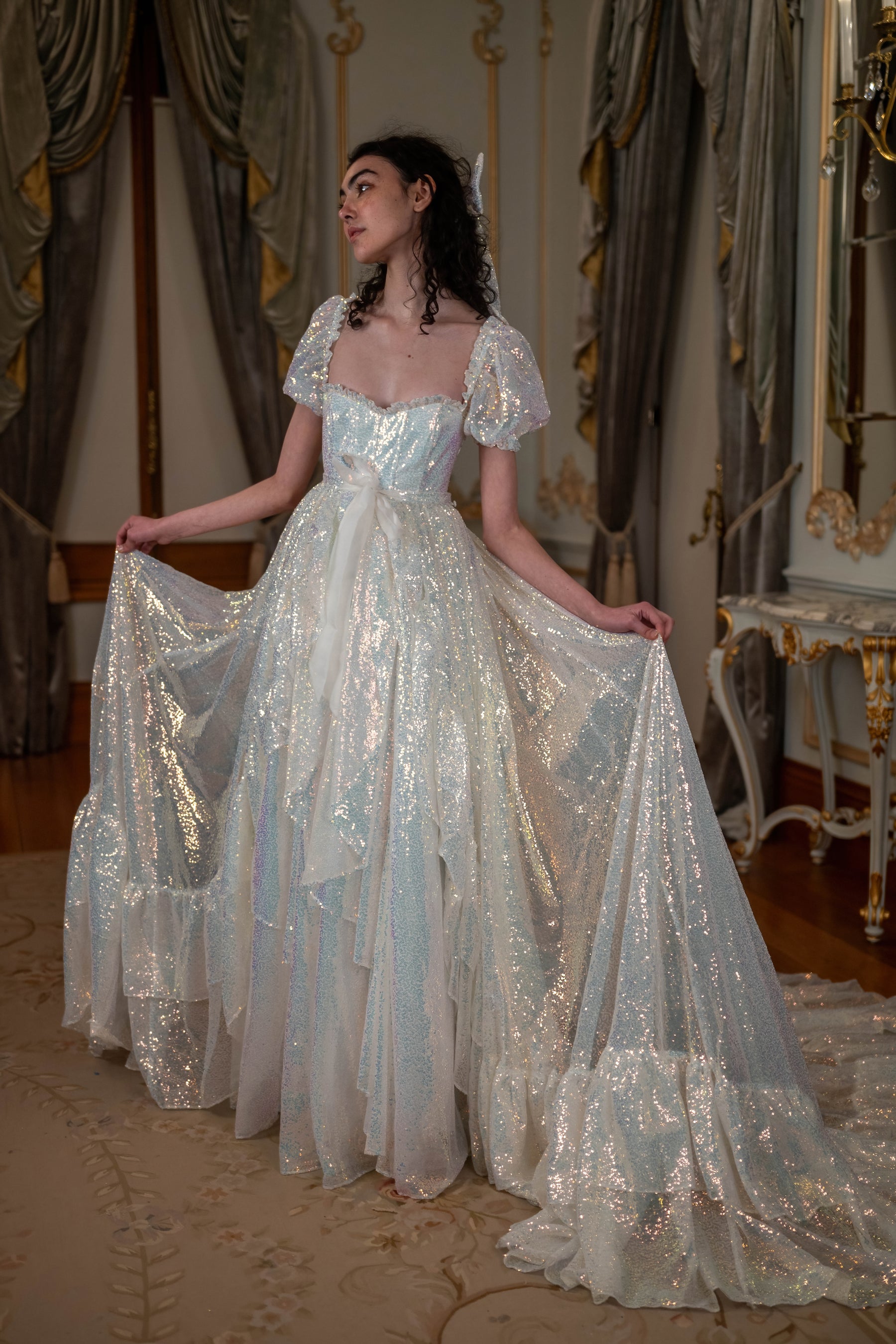 Lady of LÃ³rien Valois Tournure | Train Gown | Bridal