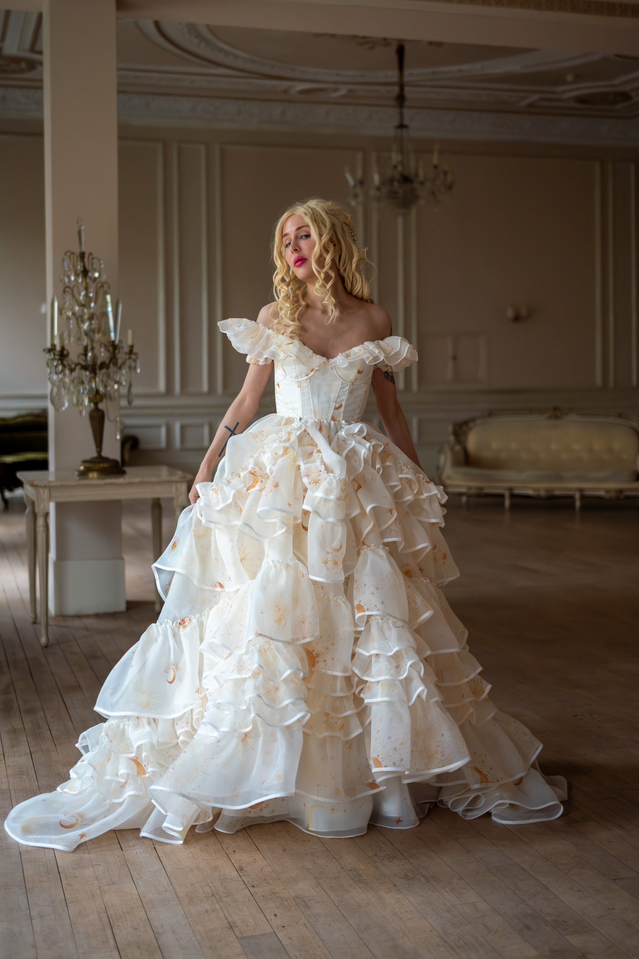 Lunaire Veil Opera Gown